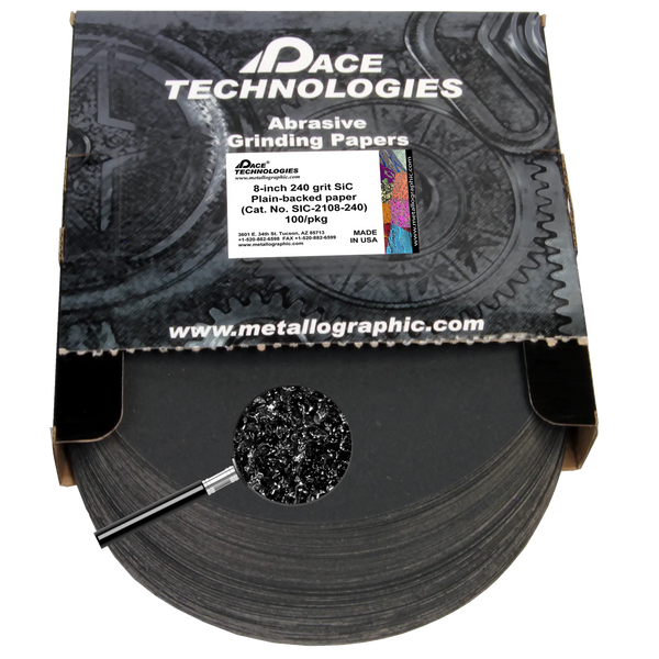 8" SiC Grinding Papers with Plain backed, 240 grit, 100/box, SIC-2108 ...