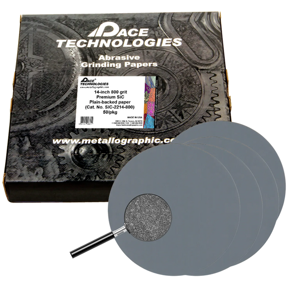 14" Premium SiC Grinding Papers with Plain backed, 800 grit, 50/box, S ...